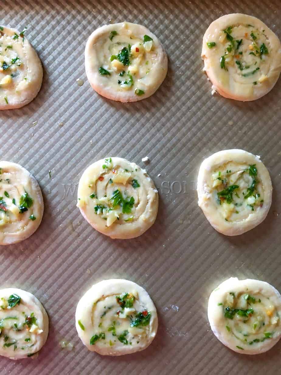Puff Pastry Garlic n' Herb Pinwheels - Aleka's Get-Together