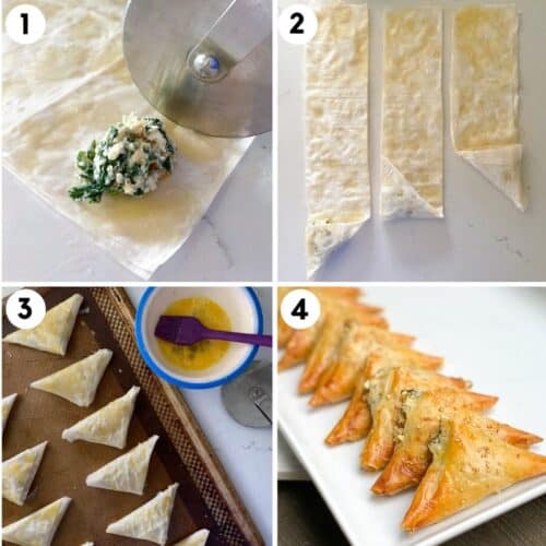 The BEST Spanakopita Triangles (Mini Greek Spinach Pies) - Aleka's Get ...