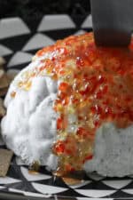Halloween Brain Dip Appetizer (Using Brain Mold) - Aleka's Get-Together