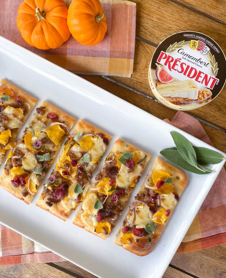 Fall Flatbread with Pumpkin & Sausage - Aleka's Get-Together