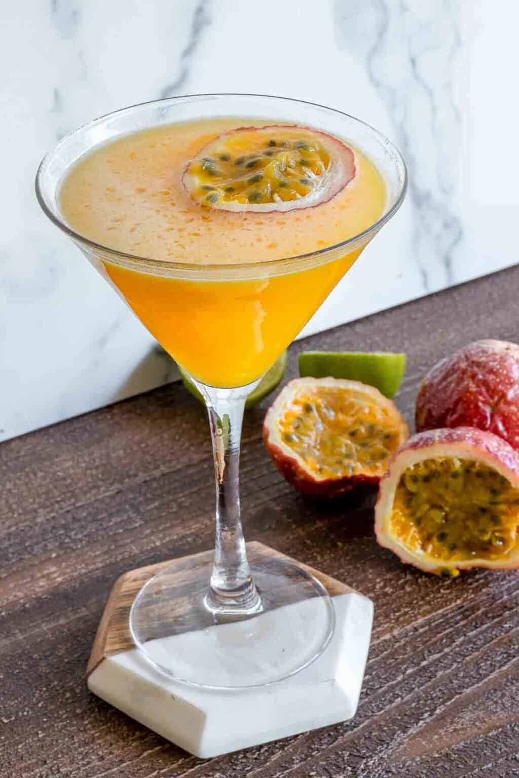 Passion Fruit Vodka Martini Cocktail With Puree Aleka s Get Together Passion Fruit Vodka Martini Cocktail With Puree Aleka s Get Together