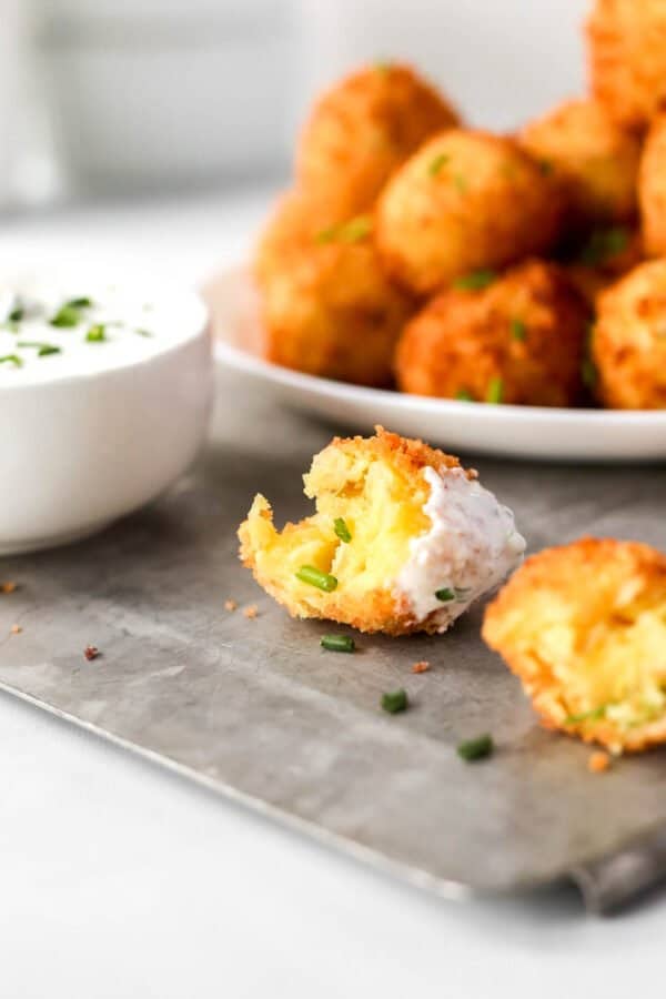 Homemade Cheesy Mashed Potato Croquettes w/ Panko - Aleka's Get-Together