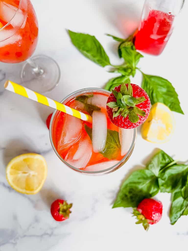 Strawberry Basil Lemonade - Aleka's Get-Together