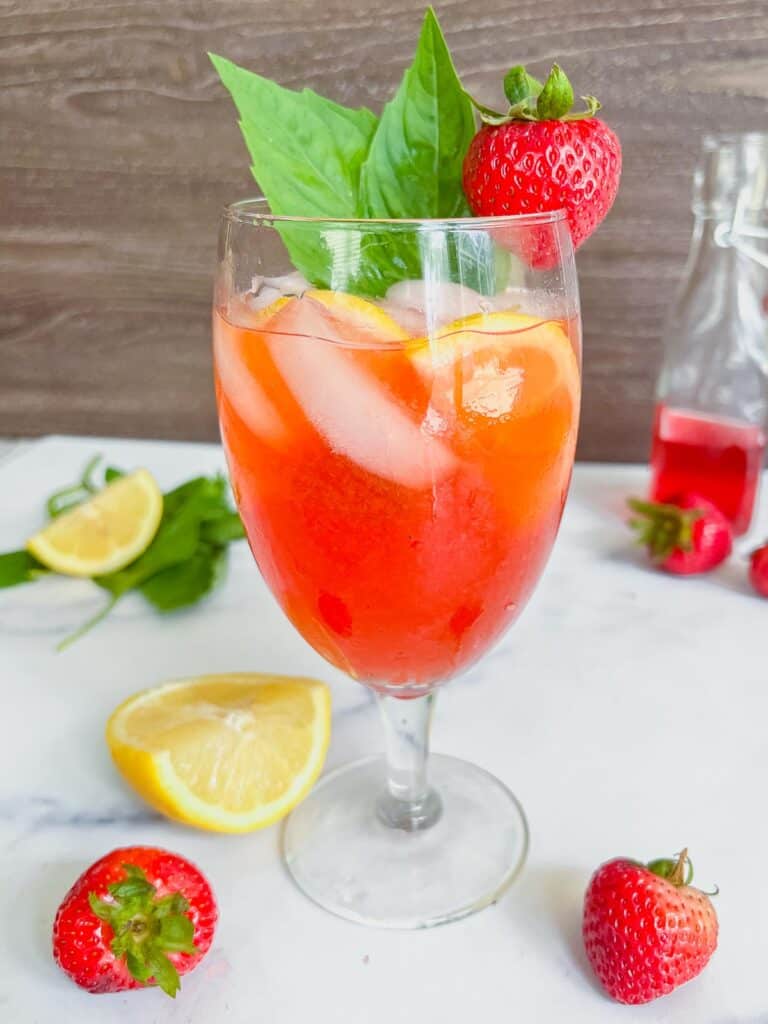 Strawberry Basil Lemonade - Aleka's Get-Together
