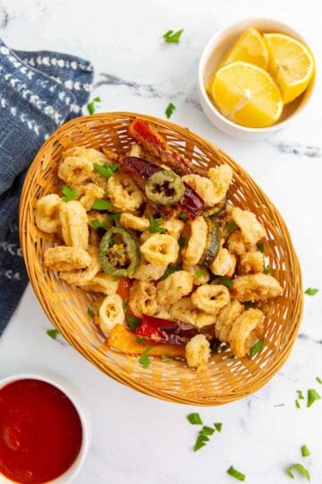 Crispy Pan Fried Calamari - Aleka's Get-Together