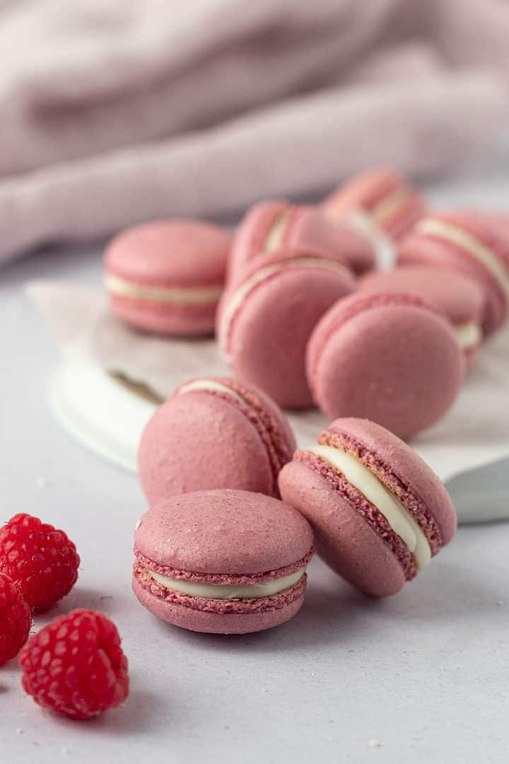 Pink Raspberry Macarons - Aleka's Get-Together