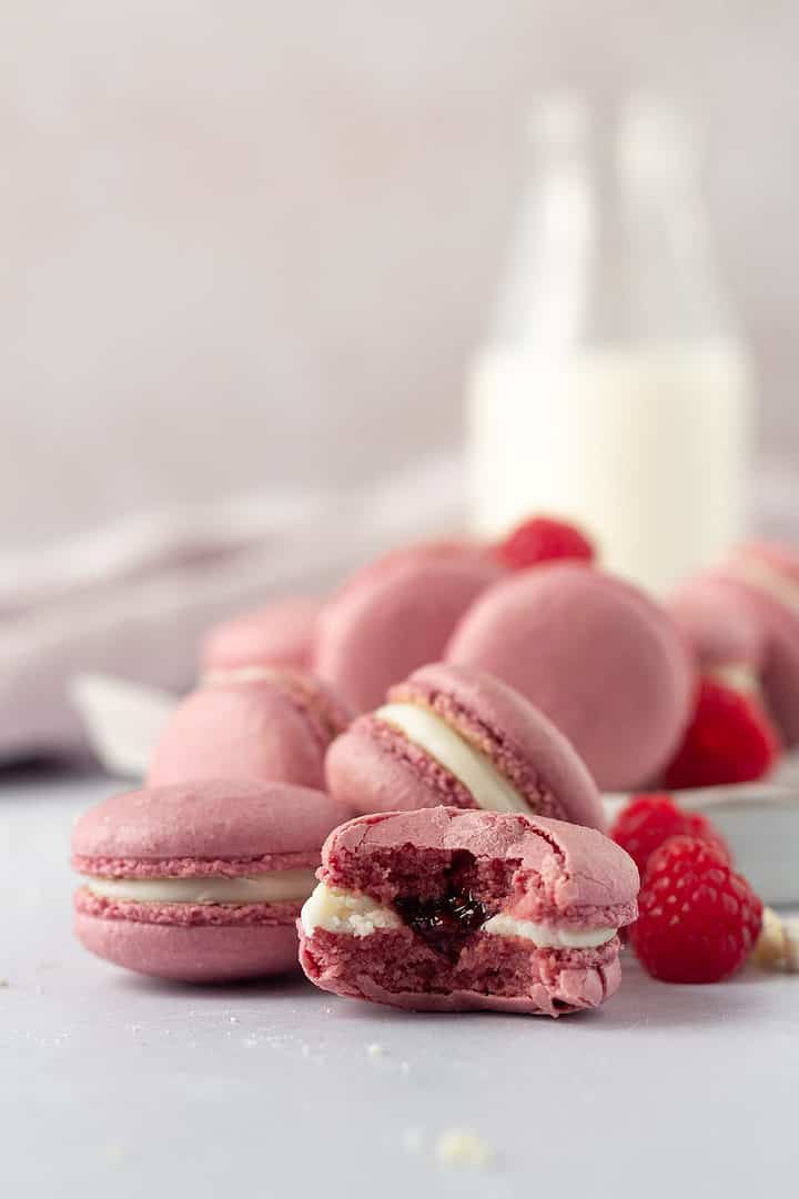 Pink Raspberry Macarons - Aleka's Get-Together