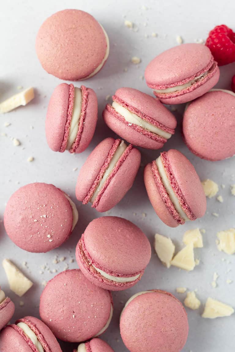 Pink Raspberry Macarons - Aleka's Get-Together