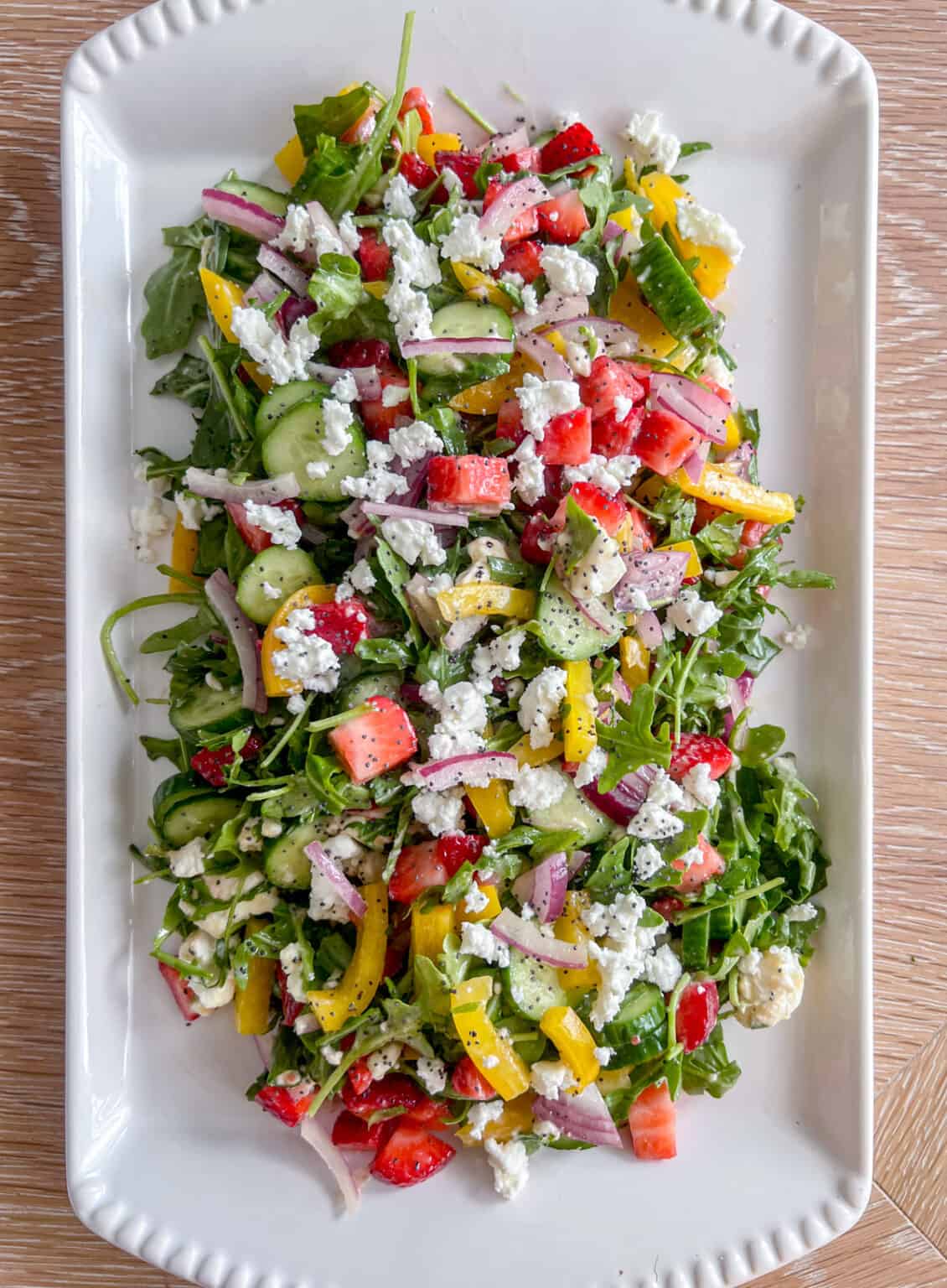 Summer Strawberry Salad w/ Cucumber & Arugula - Aleka's Get-Together