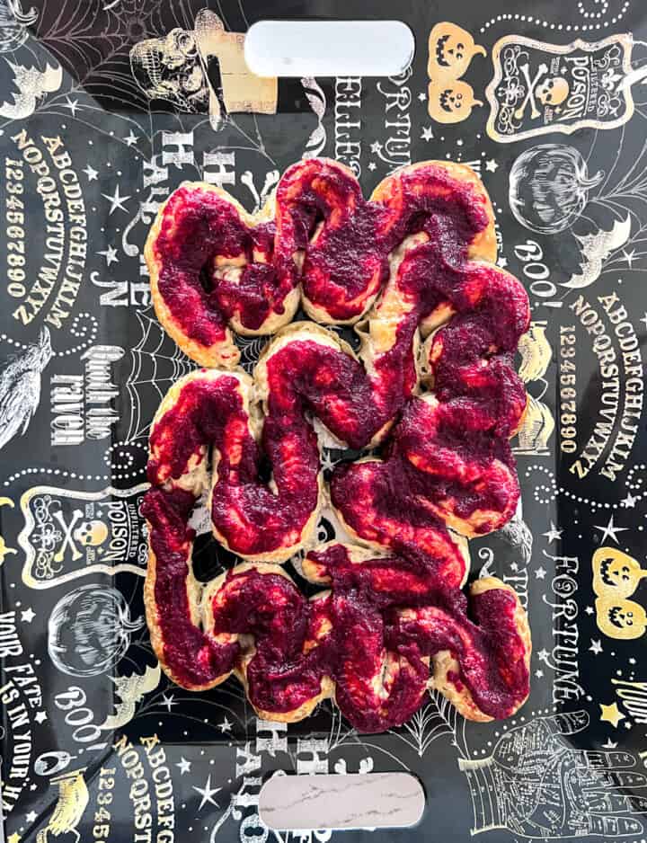 Creepy Intestines Halloween Appetizer - Aleka's Get-Together