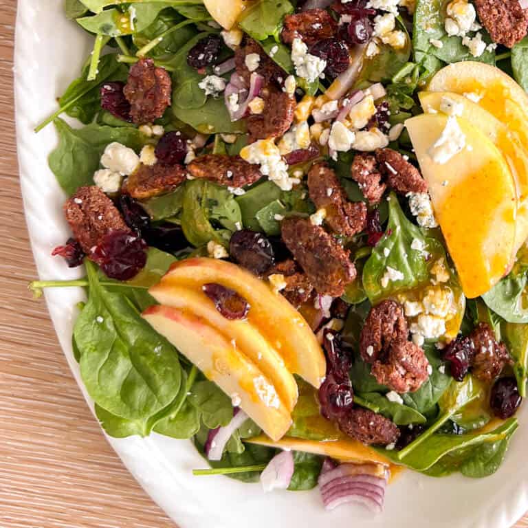 Easy Fall Salad With Apples & Candied Pecans - Aleka's Get-Together