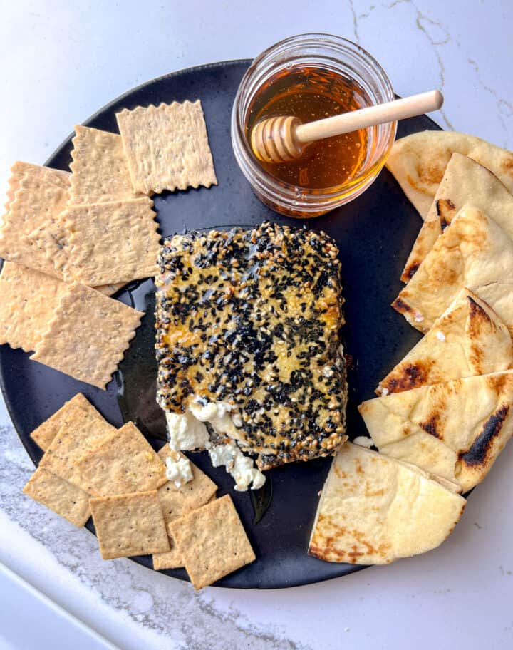 Fried Feta With Sesame & Honey - Aleka's Get-Together