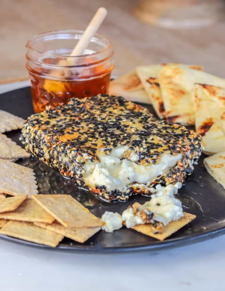 Fried Feta With Sesame & Honey - Aleka's Get-Together