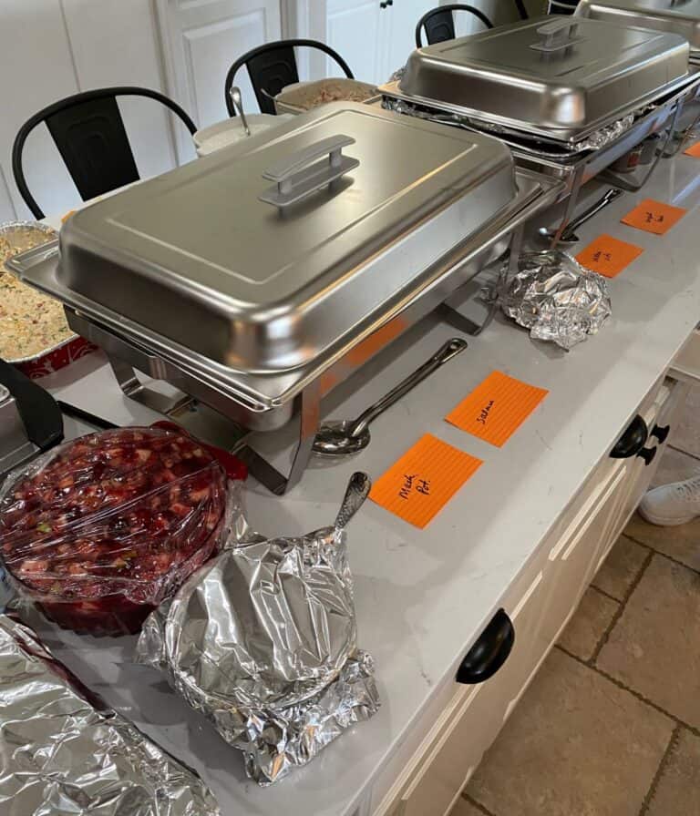 Thanksgiving Buffet Table Set Up - Aleka's Get-Together