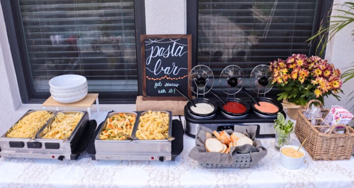 Pasta Bar Idea For A Party - Aleka's Get-Together
