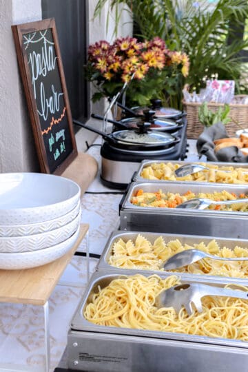 Pasta Bar Idea For A Party - Aleka's Get-Together
