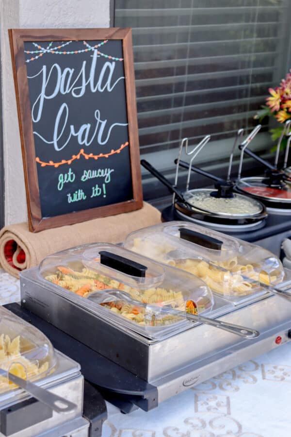 Pasta Bar Idea For A Party - Aleka's Get-Together