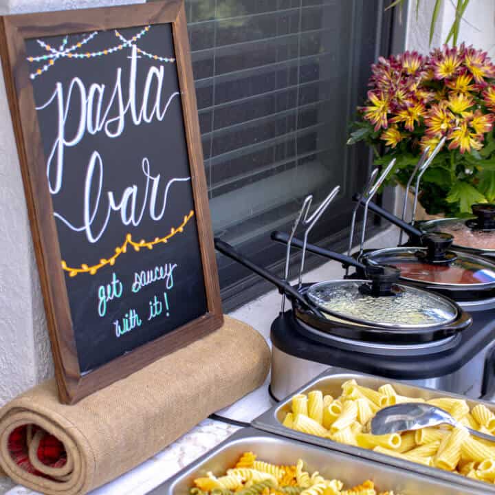 Pasta Bar Idea For A Party - Aleka's Get-Together