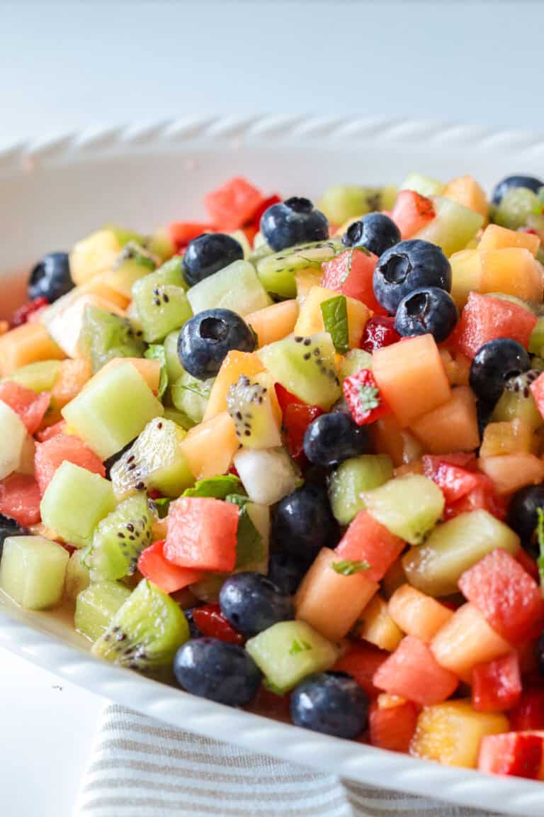 Honey Lime Chopped Fruit Salad - Aleka's Get-Together