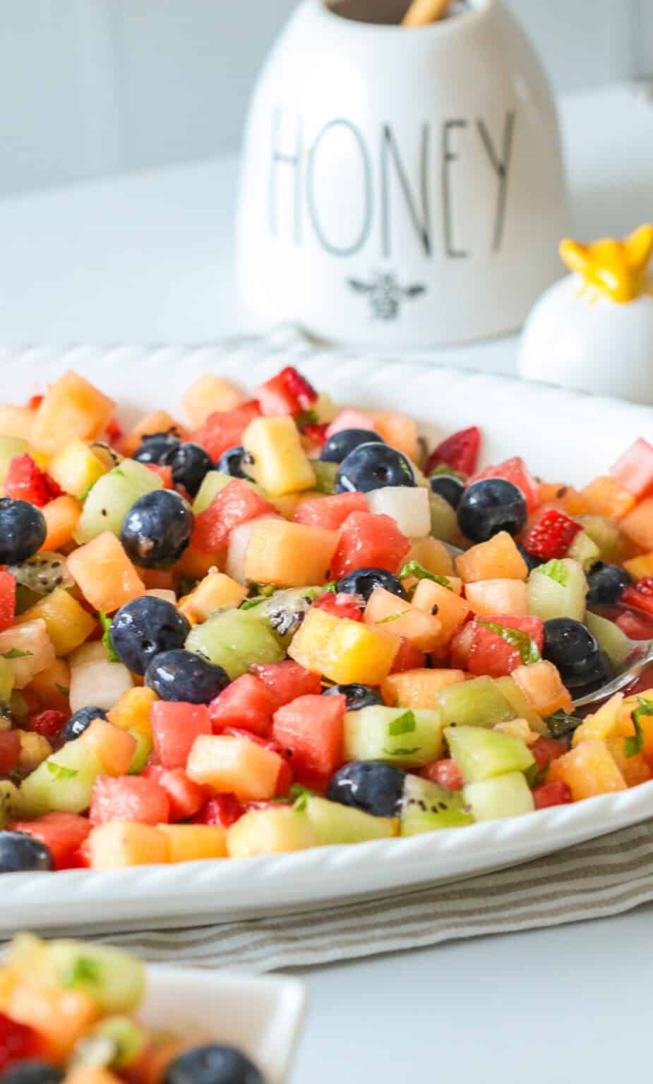 Honey Lime Chopped Fruit Salad - Aleka's Get-Together