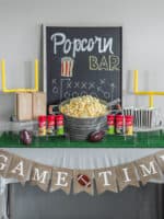 Football Themed Popcorn Bar - Aleka's Get-Together