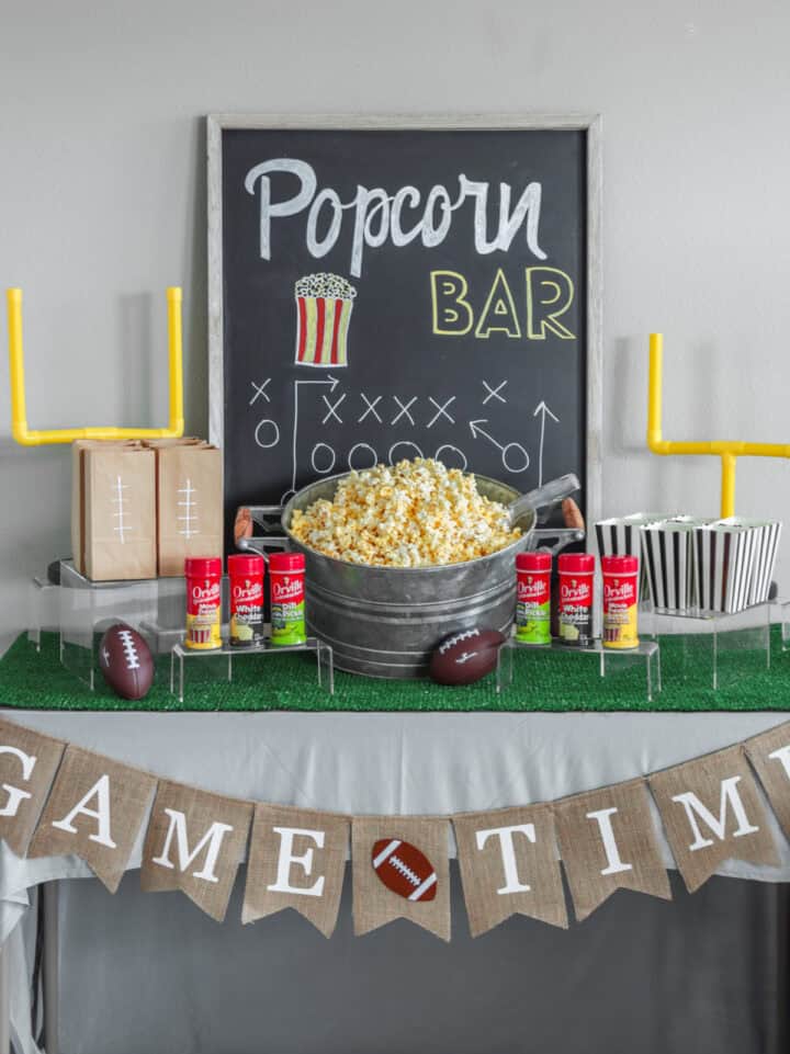 Football Themed Popcorn Bar - Aleka's Get-Together
