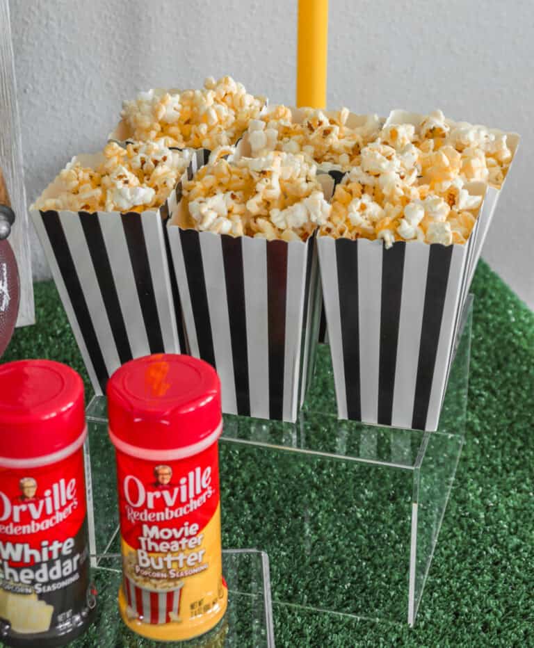 Football Themed Popcorn Bar - Aleka's Get-Together