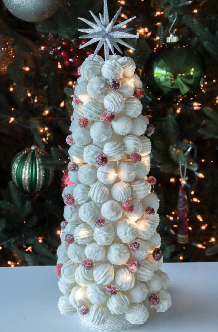 Christmas Cake Ball Tree - Aleka's Get-Together