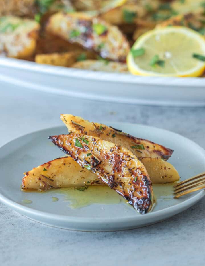 Easy Greek Lemon Potatoes - Aleka's Get-Together