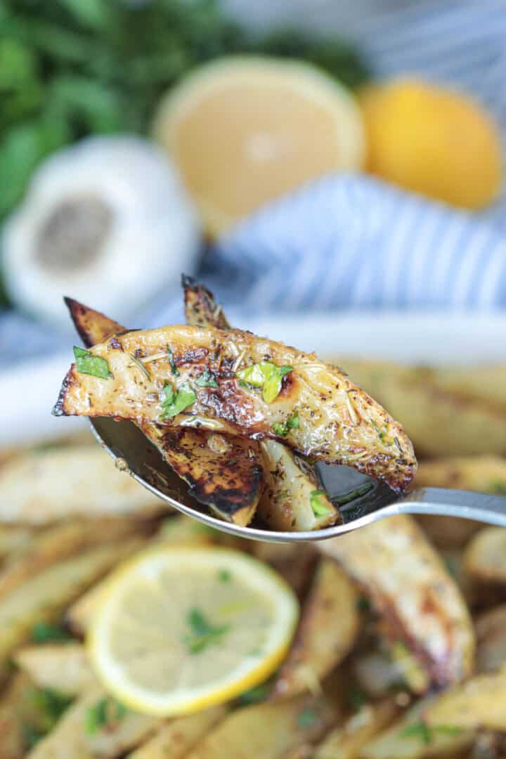 Easy Greek Lemon Potatoes - Aleka's Get-Together